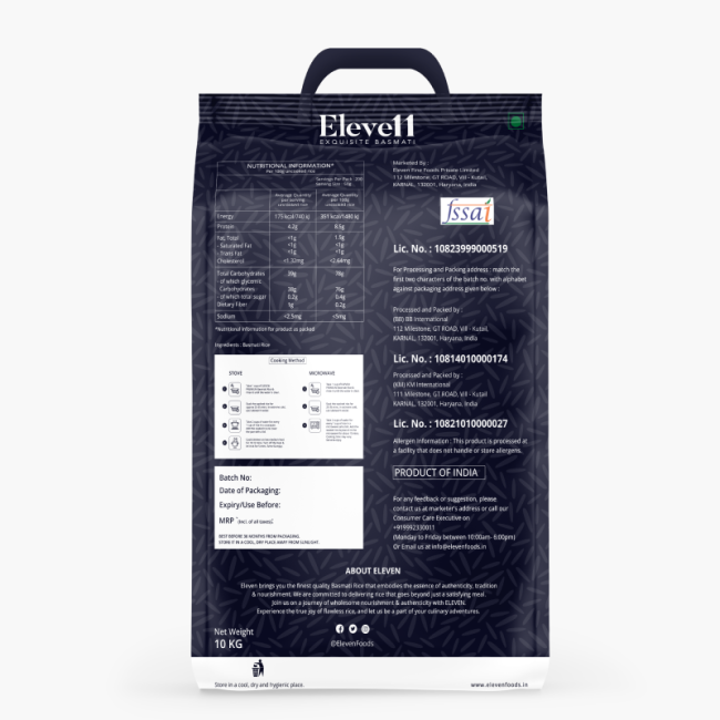 Buy Premium Basmati Rice Extra Long Grain Online - Elevenfoods Shop